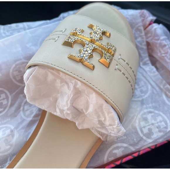 Tory Burch | Shoes | Nib Tory Burch Everly Slide Sandals Calf Leather ...